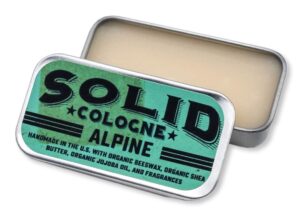 solid cologne - alpine scent - men's pocket-size fragrance. - .25 oz tin