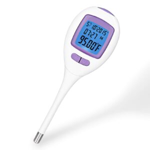 digital basal thermometer for ovulation tracking, +/-0.09f accuracy,60 days of memory for easily tracking ovulation, alarm clock alert, switchable celsius/fahrenheit