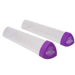 playmat tube - monster protectors prism-shaped play mat tube (purple) - won't roll, easy in and out design (2 pack)