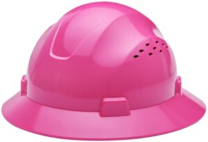 noa store hdpe pink full brim hard hat with fas-trac suspension