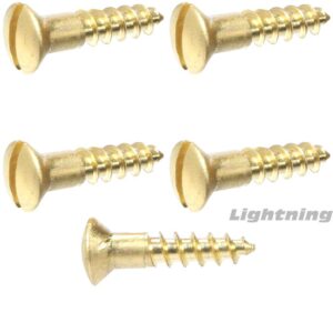 #6 x 3/4 solid brass wood screws oval head slotted drive quantity 100