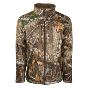 drake waterfowl men's silencer full zip jacket with agion, realtree edge, large