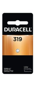 duracell 319 silver oxide button battery, 1 count pack, 319 1.5 volt battery, long-lasting for watches, medical devices, calculators, and more