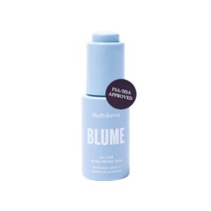 blume meltdown - blue tansy face oil - acne treatment + pore minimizer - skin-smoothing face serum with black cumin seed & rosehip oil - helps calm redness and improve texture (0.5 oz)