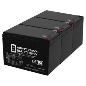 mighty max battery 12v 15ah f2 battery replaces razor dirt rocket sx500, 15128-3 pack