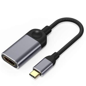 usb c to hdmi cable 6ft, thunderbolt 3/4 hdmi adapter 4k compatible with macbook pro/air, ipad pro, chromebook, surface book, galaxy s20 and more