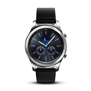 samsung gear s3 classic smartwatch 4gb sm-r770 with leather band (silver) tizen os - international version with no warranty (renewed)