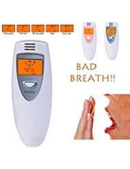 pocket bad breath tester odor detector health care gadgets breathalyzer analyzer breathe smell checker (gray)