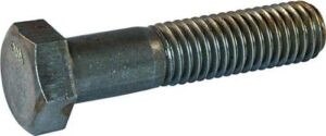 7/16 x 2 hex machine bolt a307 grade a steel (quantity: 50) plain steel, coarse thread, partially threaded, 7/16-14 x 2"