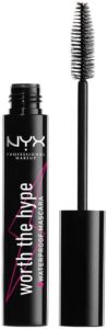 nyx professional makeup worth the hype waterproof mascara - black