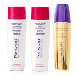 pai-shau opulent volume cleanser, opulent volume conditioner, biphasic infusion trio set , 1 count (pack of 1)