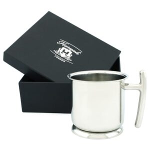 stainless steel shaving mug - perfect for wet shaving - unbreakable & rust resistant - heavy duty heat preservation soap bowl