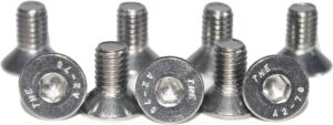 fullerkreg 18-8 stainless steel hex drive flat head screw m6 x 1 mm thread, 16 mm long,packs of 25