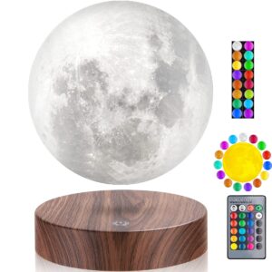 vgazer levitating moon lamp, floating and spinning 3d moon light 16 colors model ,gifts for women,thanksgiving christmas gifts for kids,friends