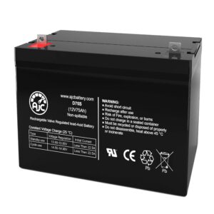 ajc battery compatible with eaton powerware pwhr12280w4fr 12v 75ah ups battery