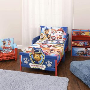 paw patrol 3 piece toddler bedding set comforter fitted sheet & pillowcase