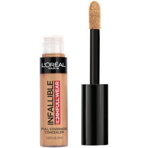 l’oréal paris makeup infallible full wear waterproof matte concealer, full coverage, toffee, 0.33 fl. oz.