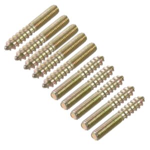 uxcell m6 hanger bolts length 1-5/8"(40mm) double headed bolts self-tapping screw 6mm wood joint furniture legs 10pcs