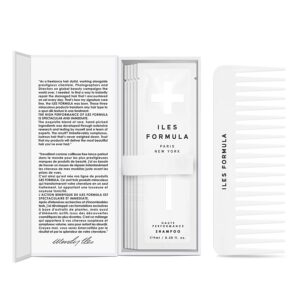 iles formula discovery + travel kit: cleanse, repair, and protect all hair types, haute performance shampoo + conditioner + finishing serum & comb, 4 sachets