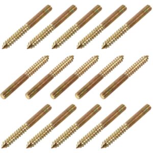 uxcell m8 hanger bolts length 3"(75mm) double headed bolts self-tapping screw 8mm wood joint furniture legs 15pcs