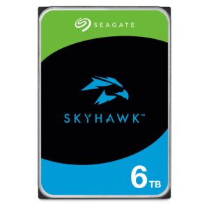 seagate skyhawk 6tb surveillance internal hard drive hdd – 3.5 inch sata 6gb/s 256mb cache for dvr nvr security camera system with drive health management – frustration free packaging (st6000vx001)