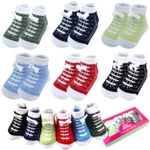 fly love 6 pairs baby cotton sneaker newborn ankle sock toddler crew walkers bootie infant slippers socks