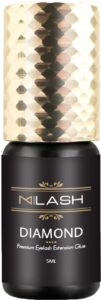 m|lash premium eyelash glue - lash extension glue with 6-7 weeks retention, 1-2 second dry time, 5ml - volume & classic eye lash glue for professional use only