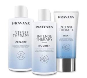 pravana intense therapy cleanse shampoo,nourish conditioner,treat masque travel kit