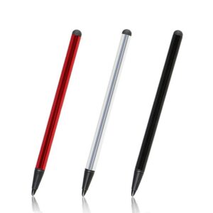 capacitive and resistive stylus pen, rubber nib & hard tip 2 in 1 series, fine point stylus tip,high sensitivity precision,universal for samsung galaxy and other android touch screen(3 pieces)