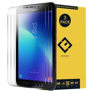 galaxy tab active 2 8.0 glass screen protector,(3 pack) anti-fingerprint ultra-thin clear 9h hardness shatter proof tempered protective film replacement for samsung galaxy tab active 2 8.0 t395 t390.