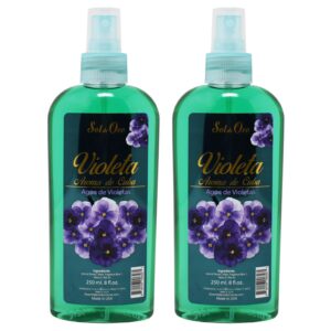 sol de oro violeta aroma de cuba agua de violetas - violet water spray fragrance of cuba 8oz 2 pack