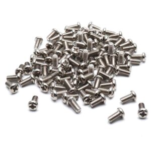 xiaoyztan 100pcs m4x8mm 201 stainless steel phillips pan head machine screw bolt full thread plain finish fastener