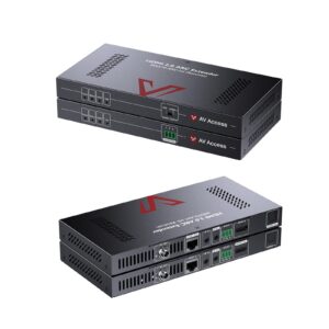 arc hdmi extender 4k@60hz 4:4:4 over cat5e/6/6a/7 cable up to 130ft, hdbaset extender, audio return channel, s/pdif audio pass through, hdmi 2.0, hdcp2.2, cec, poe & dual ir, rs232, atmos & dts:x