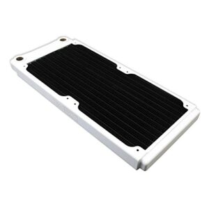 xspc tx240 ultra thin radiator, 120mm x 2, dual fan, white