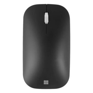 microsoft modern mobile mouse, black - comfortable right/left hand use design with metal scroll wheel, wireless, bluetooth for pc/laptop/desktop, works with mac/windows 8/10/11 computers