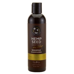 earthly body hemp seed hair care shampoo, nag champa - 8 fl oz - moisturizes hair, cleans & soothes scalp - sulfate-free formula with hemp seed oil & coconut oil - vegan, cruelty free