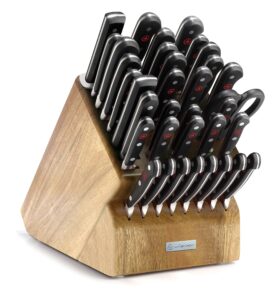 wusthof classic thirty-six piece block set, one size, black, stainless steel