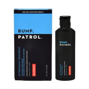 bump patrol maximum strength aftershave formula - after shave solution eliminates razor bumps and ingrown hairs - 4 ounces