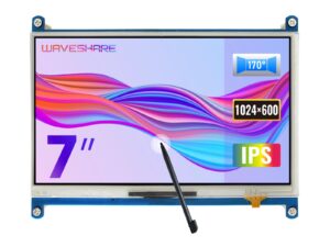 waveshare 7inch resistive touch screen lcd compatible with raspberry pi 4b/3b+/3a+/2b/b+/a+/zero/zero w/wh/zero 2w cm3+/4 series boards 1024×600 resolution hdmi ips supports windows