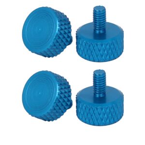 aexit computer pc cleaning & repair graphics card flat head knurled thumb screws sky blue computer screws m3.5x6mm 4pcs