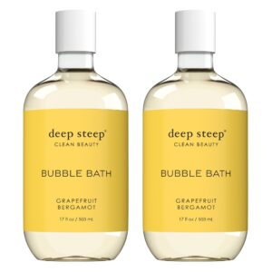 deep steep bubble bath, 17 ounce (pack of 2) (grapefruit bergamot)