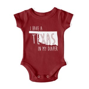 in my diaper i have a texas ou oklahoma fans baby one piece 6 months maroon