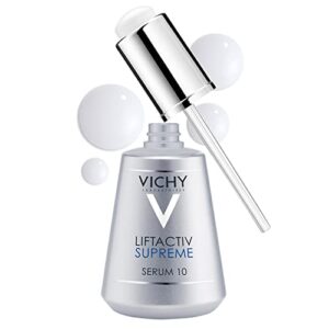 vichy liftactiv supreme serum 10, hyaluronic acid serum for face, face hydrating serum & anti aging serum, reduce fine lines and wrinkles, moisturizing for sensitive skin