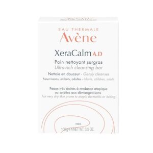 avene xercalm a.d ultra-rich cleansing bar for atopic dermatitis, eczema prone skin, fragrance-free, 100 g