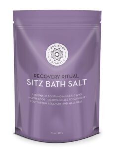 pure body naturals sitz bath salt – postpartum care and hemorrhoid treatment – natural soak for self care and hemmoroid treatment - post partum essentials, 10 oz