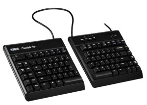 kinesis usb-a freestyle pro quiet ergonomic split mechanical keyboard (cherry mx silent red switches)