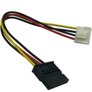 comeap (2-pack sata power cable for hikvision video recorder, 4 pin to sata hard drive hdd power adapter 7.5-in(19cm)