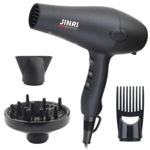 1875w professional tourmaline hair dryer,negative ionic salon hair blow dryer,dc motor light weight low noise hair dryers with diffuser & concentrator & comb