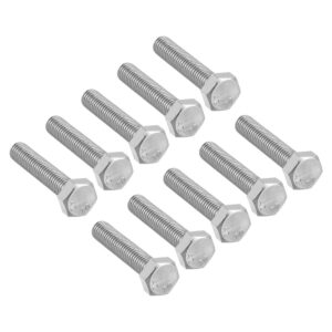 uxcell m8 thread 40mm length hex bolts 304 stainless steel hexagon screw bolt 10pcs