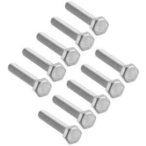 uxcell m8 thread 45mm length hex bolts 304 stainless steel hexagon screw bolt 10pcs